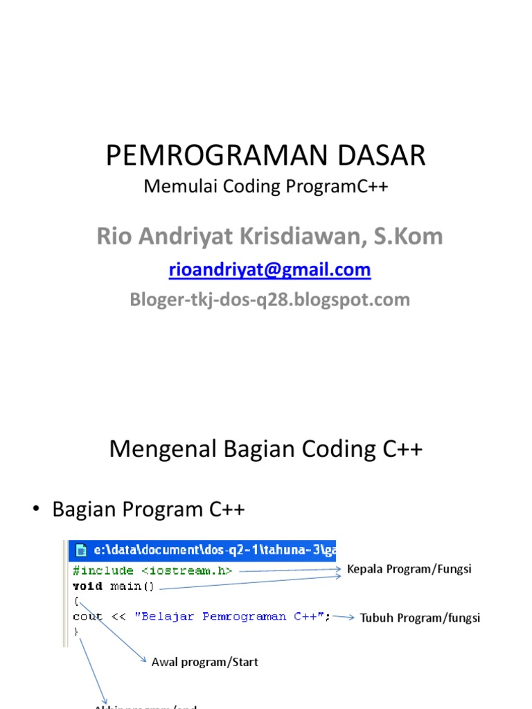 Memulai Coding Program C++ P3 Ku | PDF | Komputer