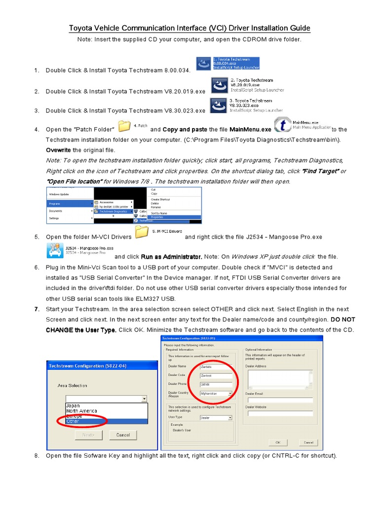 Installation Guide Toyota MVCI | PDF | Installation (Computer Programs) | Device Driver