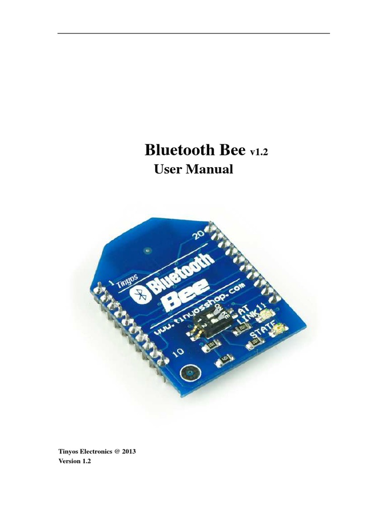 Bluetooth Bee V1 2 User Manual Pdf Bluetooth Electrical Engineering