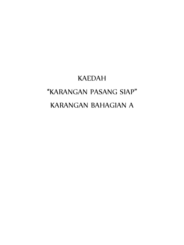 Modul Melaka Gemilang Bahasa Melayu Karangan SPM 2014 | PDF
