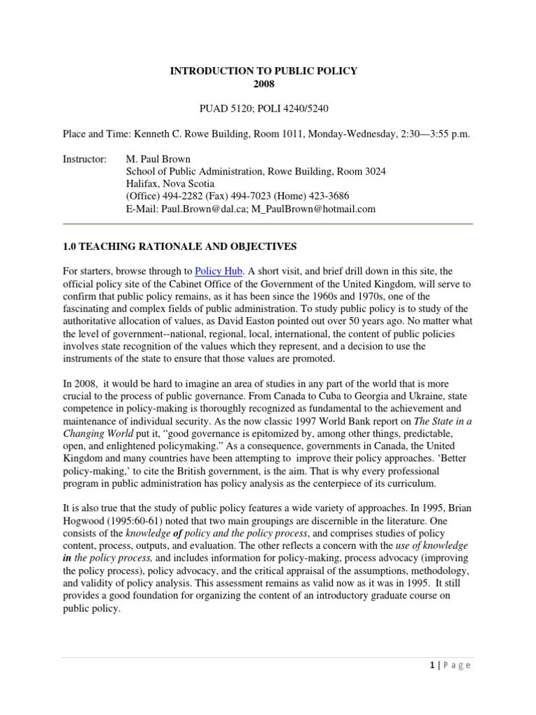 Introduction To Public Policy PDF | PDF | Plagiarism | Academic Integrity