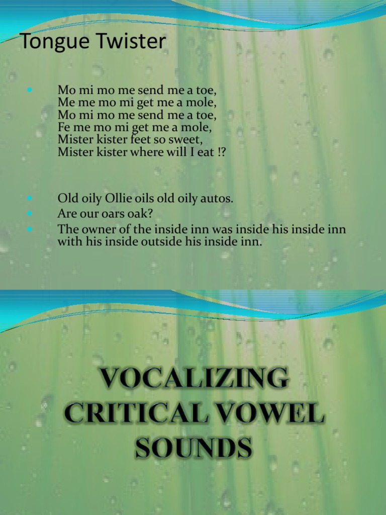 Vocalizing Critical Vowel Sounds | PDF | Vowel | Human Voice