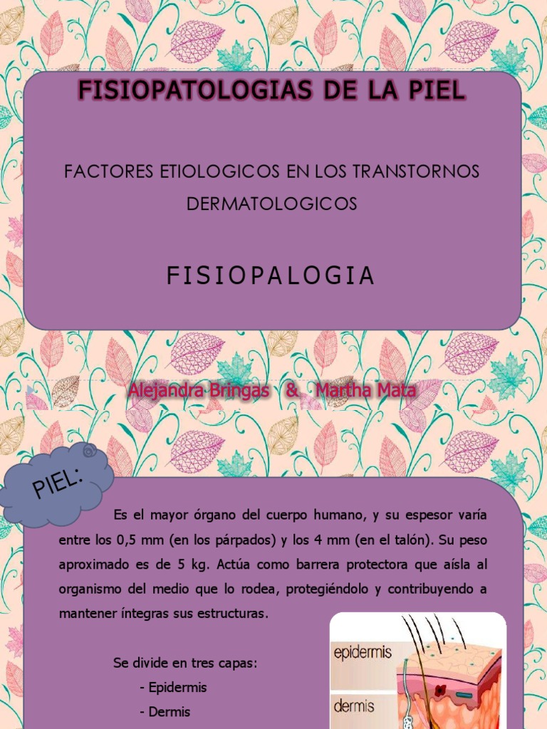 Factores Etiologicos de Transtornos Dermatologicos - PPSX | PDF | Piel ...