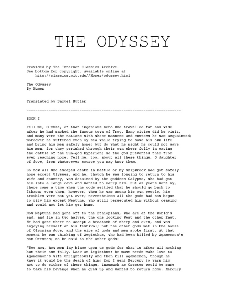 The Odyssey | Odyssey | Odysseus
