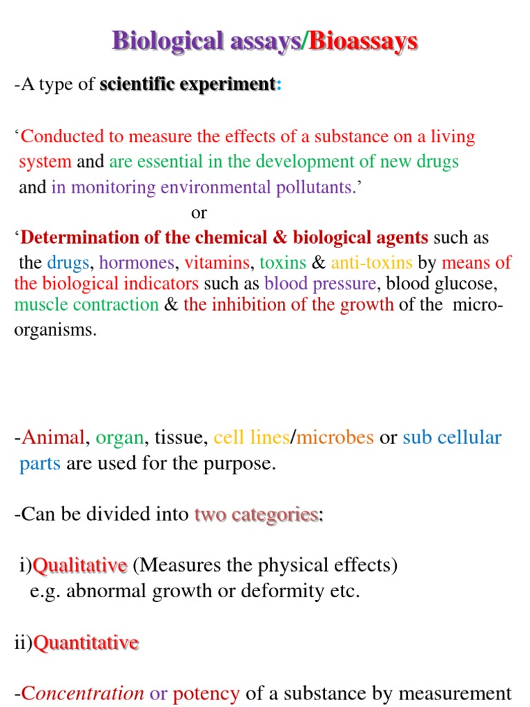 Overview of Biological Assays | PDF | Bioassay | Biology