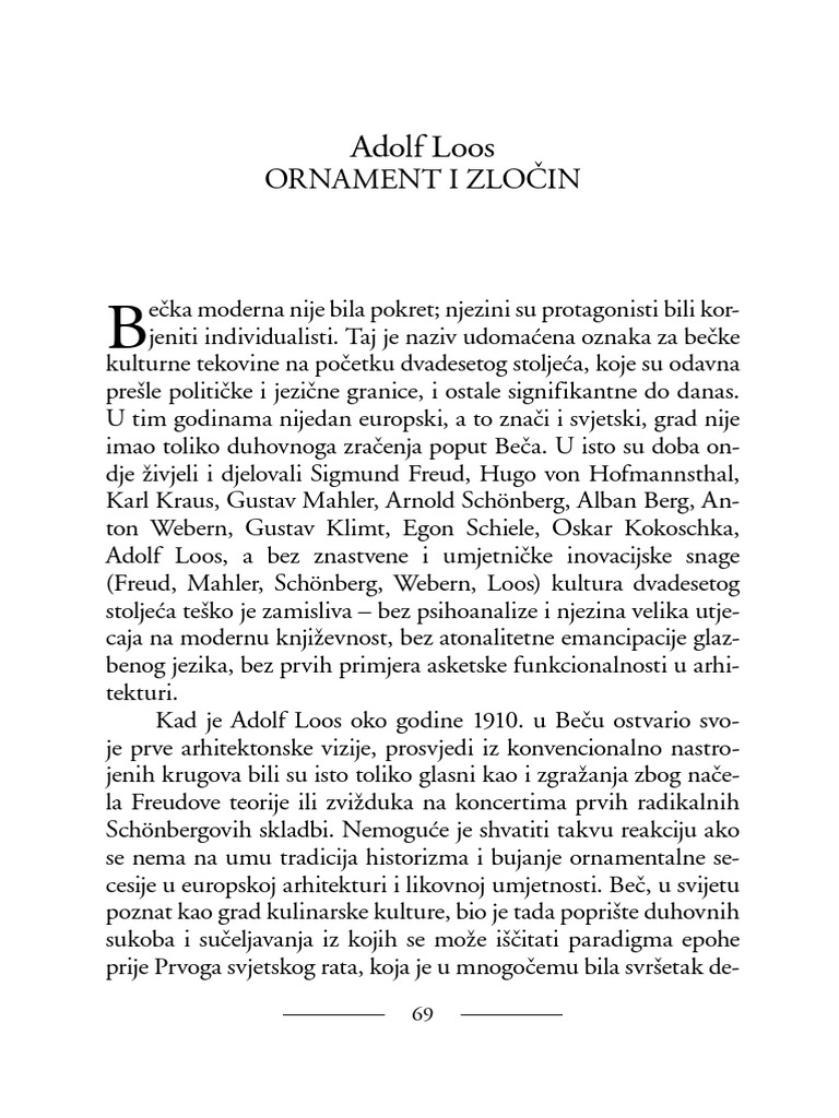 Loos - Ornament I Zlocin | PDF