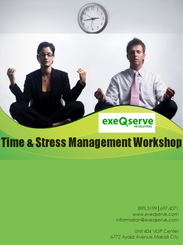 Time & Management Workshop | PDF | Stress (Biology) | Time Management