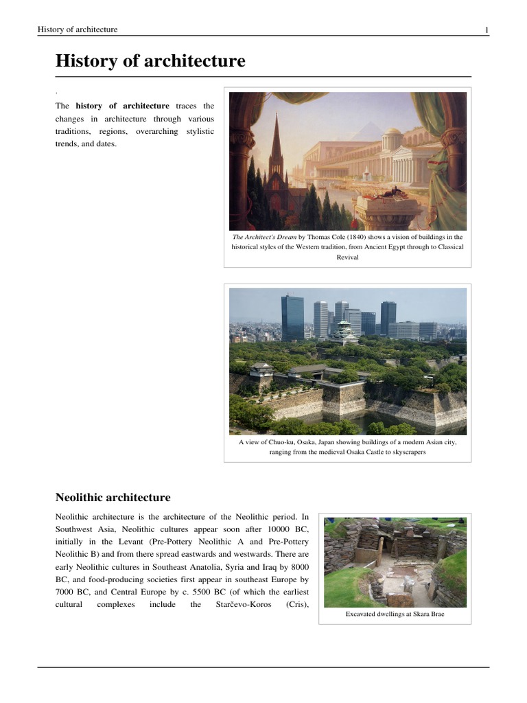 Overview of Architectural History | PDF | Art Media | Architectural Design