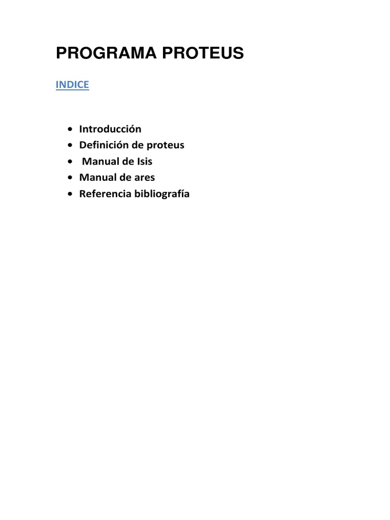 Programa Proteus | PDF | Electricidad | Informática