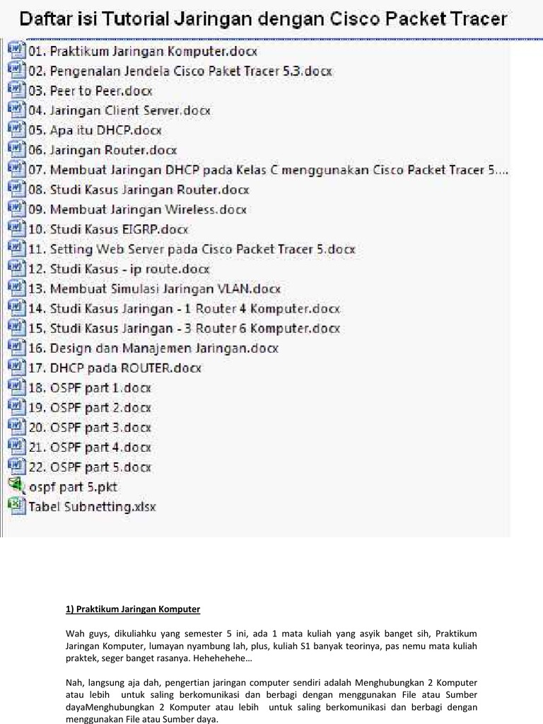 Tutorial Cisco Packet Tracer Lengkap PDF | PDF