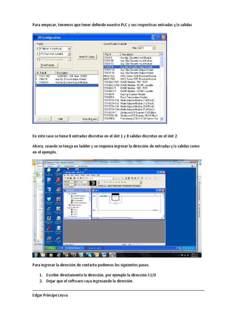 Ingreso de Direcciones en RS Logix 500 PDF | PDF
