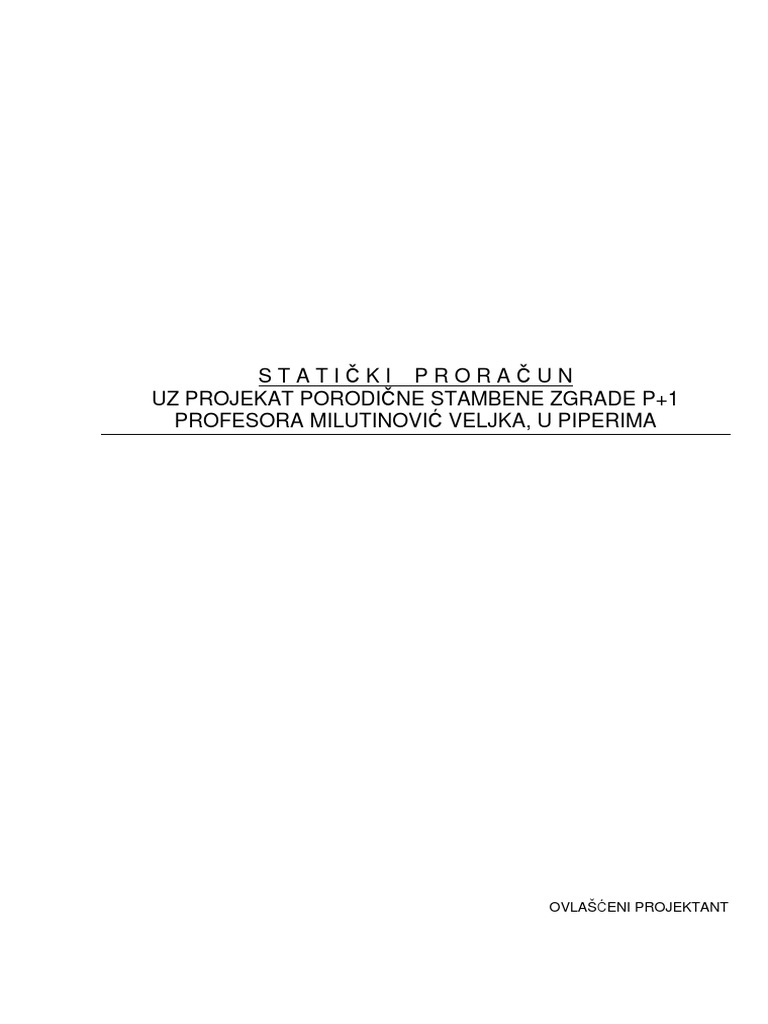 4.TOWER, Statika Porod Post Rekonstrisana Kuca NP+VP+PK 31.12.2010 | PDF