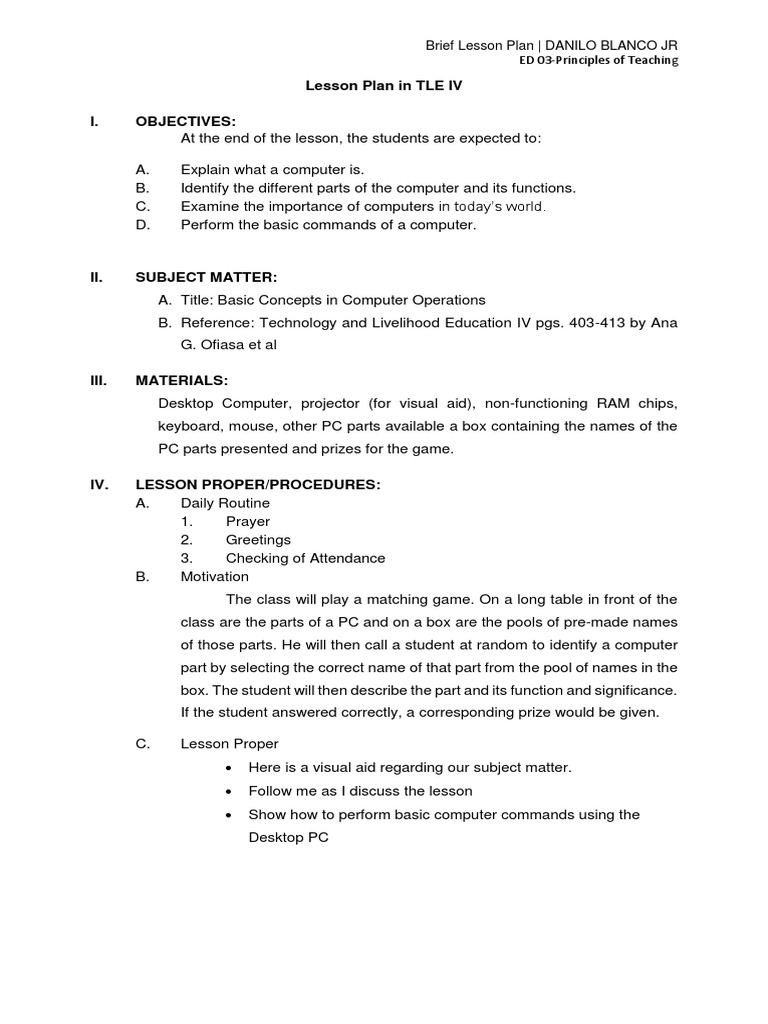 brief-lesson-plan-in-tle-iv-lesson-plan-operating-system