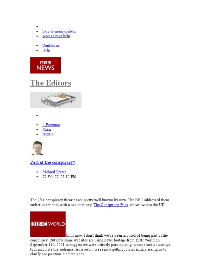 BBC Letters To EDitor 911 Secret and Lies The Big Over Up | PDF ...