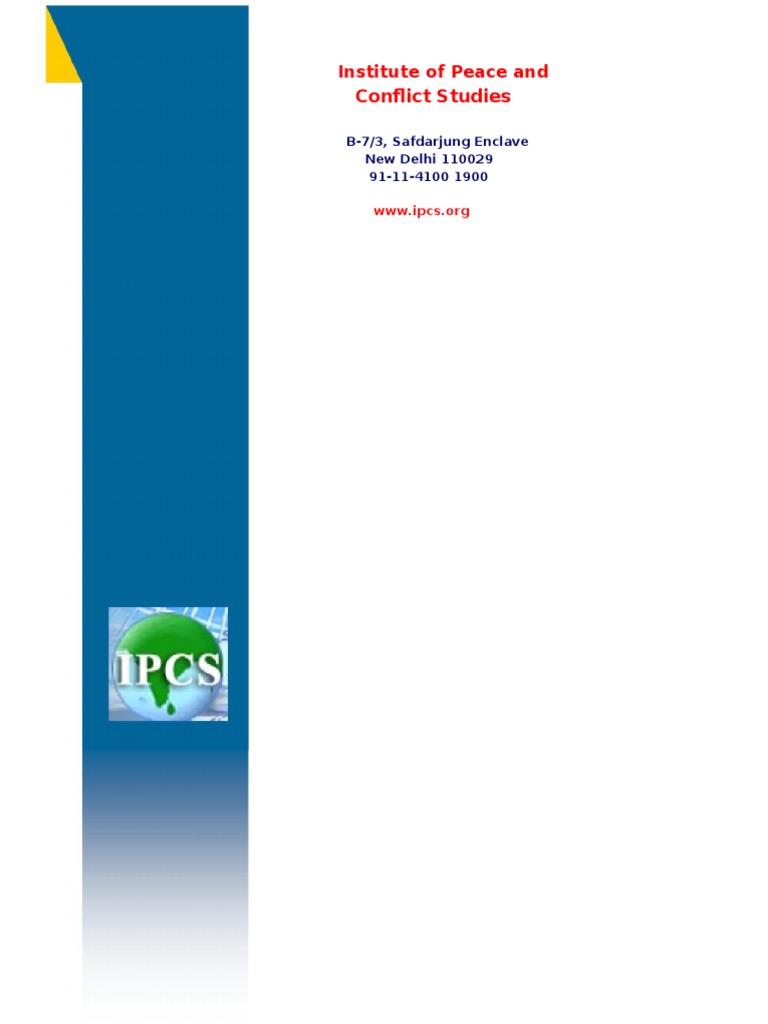 Ipcs Special: Conflict Studies | PDF | Nature
