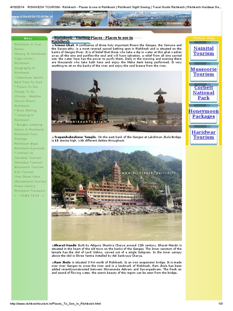 RISHIKESH TOURISM - Rishikesh - Places to See in Rishikesh _ Rishikesh ...