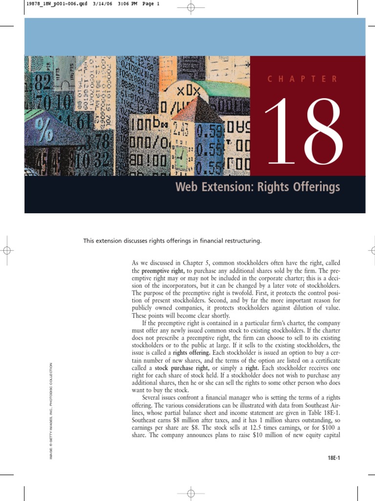 Rights Issue Calculations Methods | PDF | Stocks | Securities (Finance)