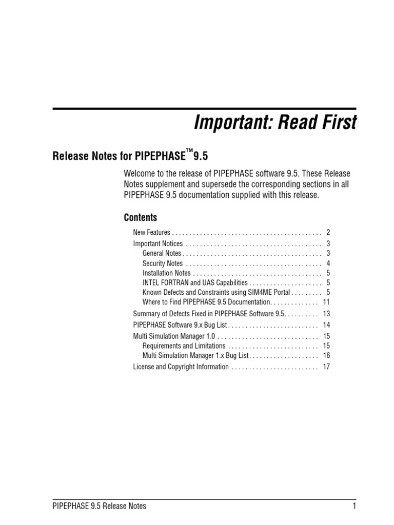 Pipephase Release Notes | PDF | Business