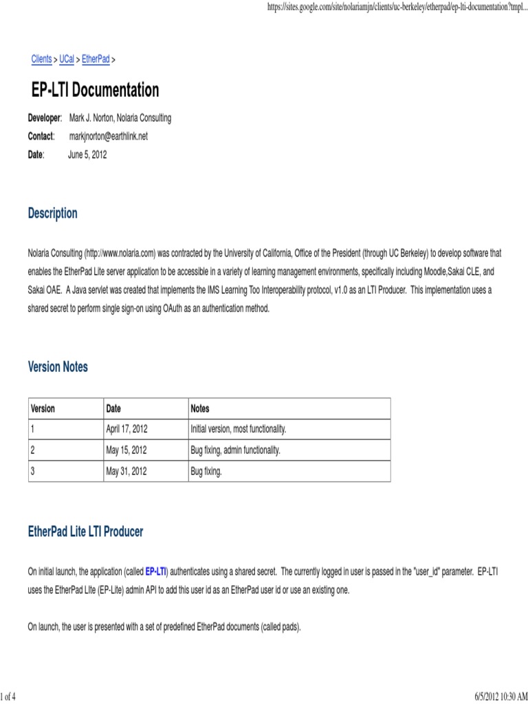 EtherPad LTI v3 PDF | PDF | Application Programming Interface | Computer Networking