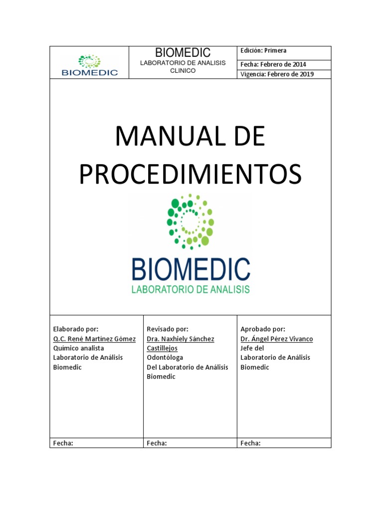 Manual de recoleccion de RPBI Biomedic 1.1.pdf | Residuos | Laboratorios