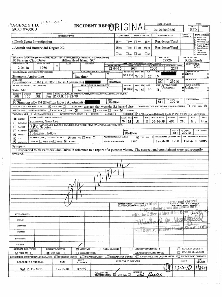 Alvin Sosa Death Incident Reports | PDF | Language Arts & Discipline ...