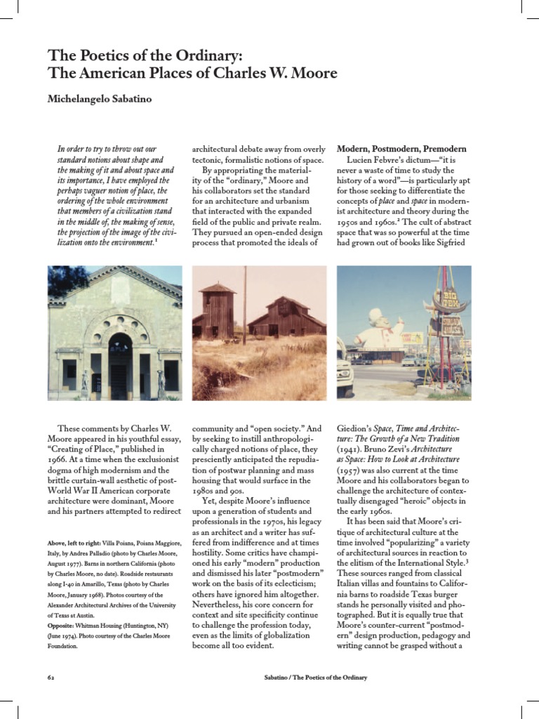 The American Places of Charles W. Moore | PDF | Modernism | Yale University