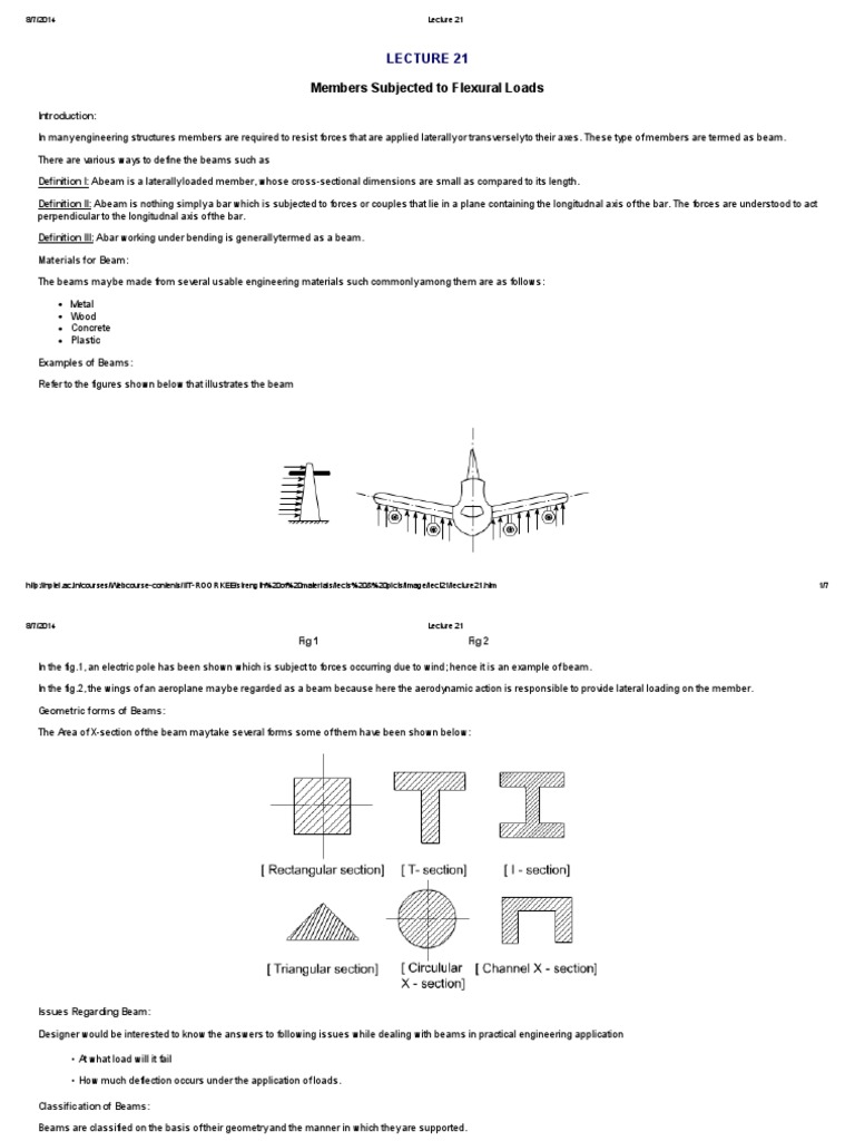 Lecture 21 | PDF | Beam (Structure) | Classical Mechanics