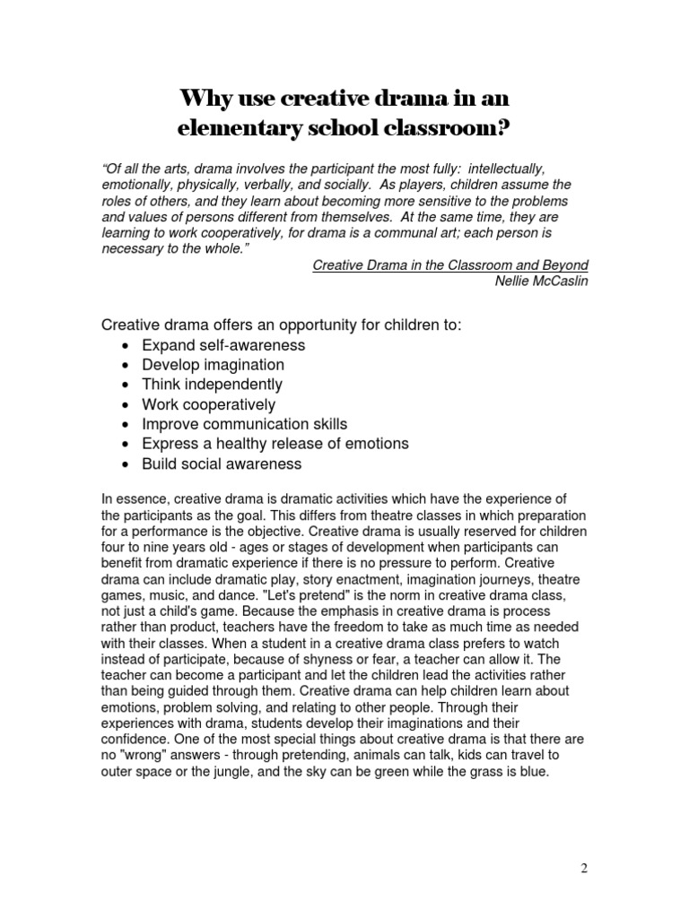 Creative Drama Differentiated Instruction | PDF | Differentiated ...