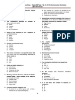 Biostatistics - Multiple Choice Questions | PDF | Sensitivity And Specificity | Correlation And ...