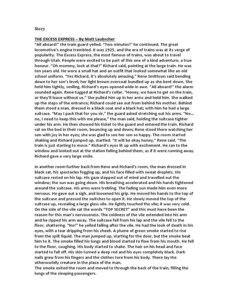 Story - The Excess Express | PDF