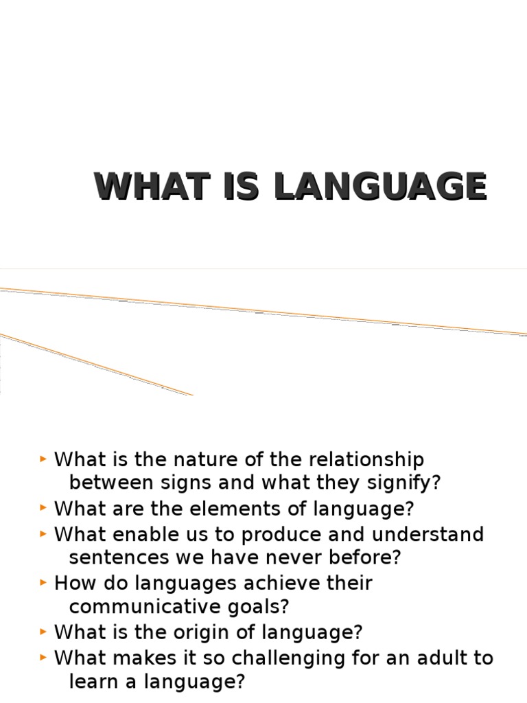 What Is Language | PDF | Linguistics | Communication