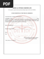 Proforma For Medical Certificate | PDF