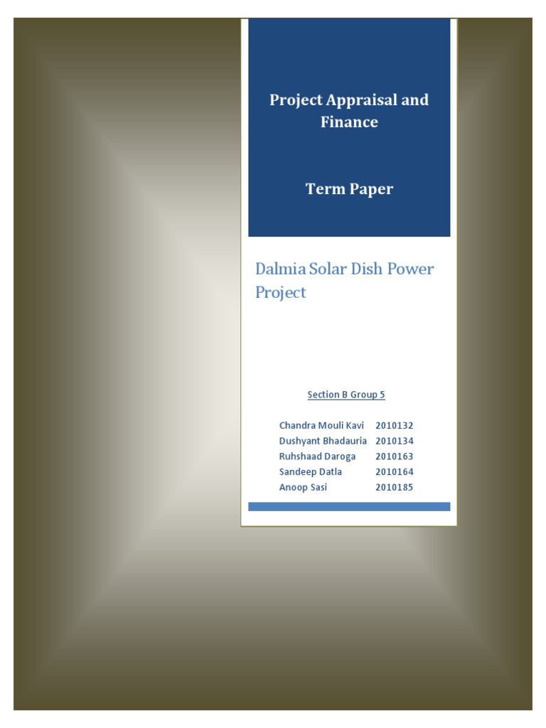 Section B - Group 5 - PAF Term Paper | PDF | Solar Power | Solar Energy
