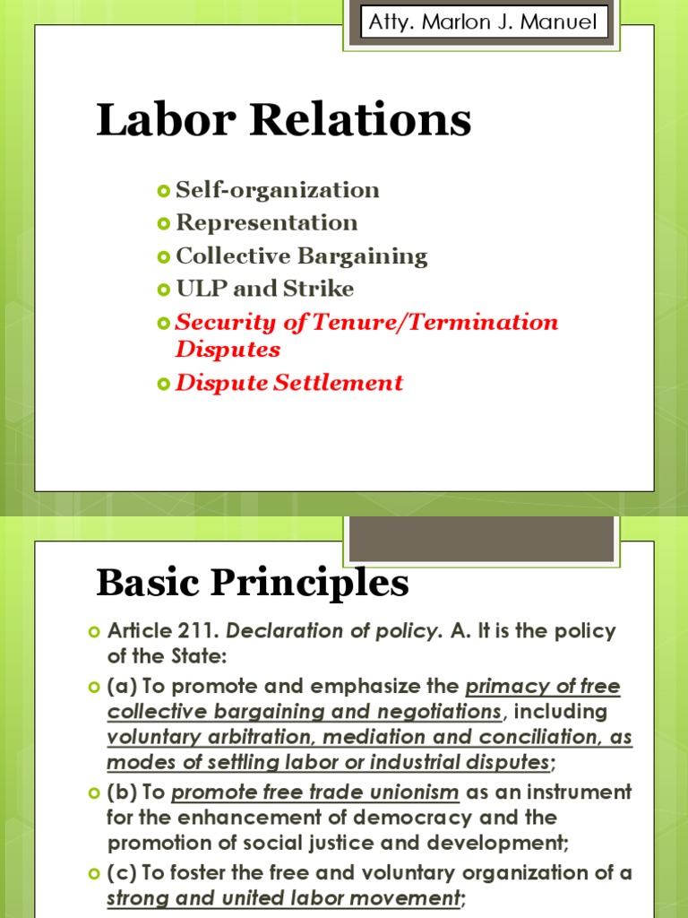 Labor Relations | PDF | Trade Union | Collective Bargaining