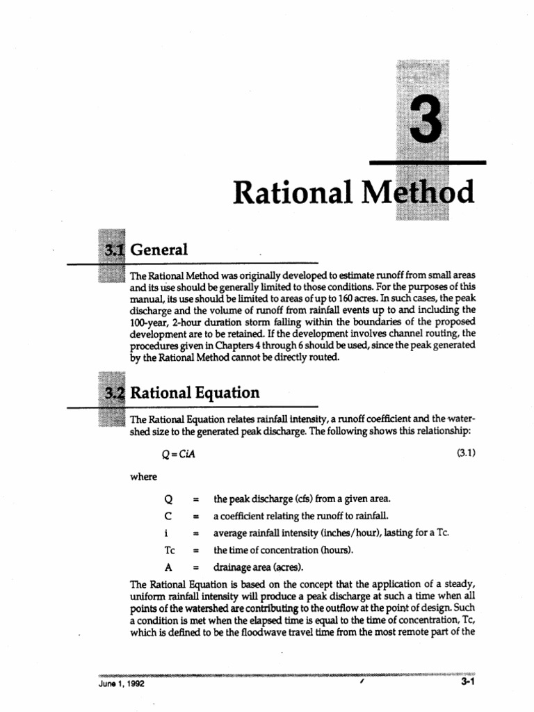 Metode Rasional Untuk Drainase PDF | PDF