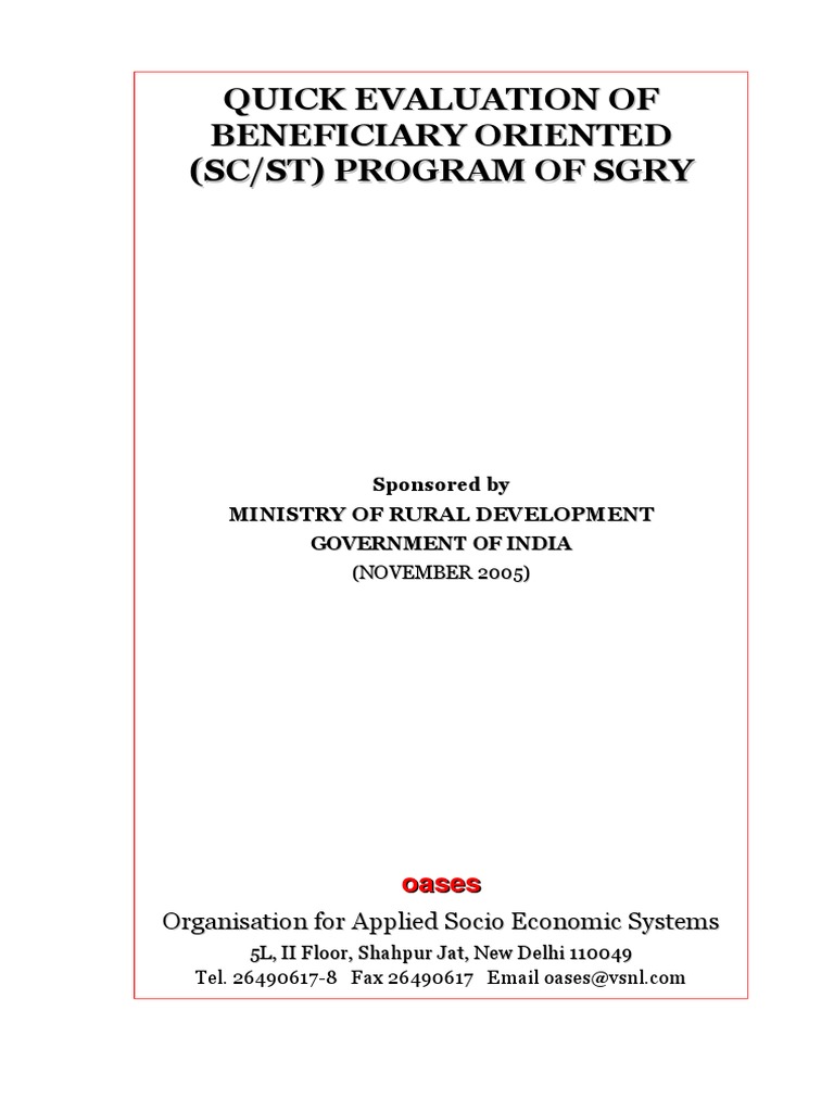 Sgry SCST Report | PDF | Economies | Nature