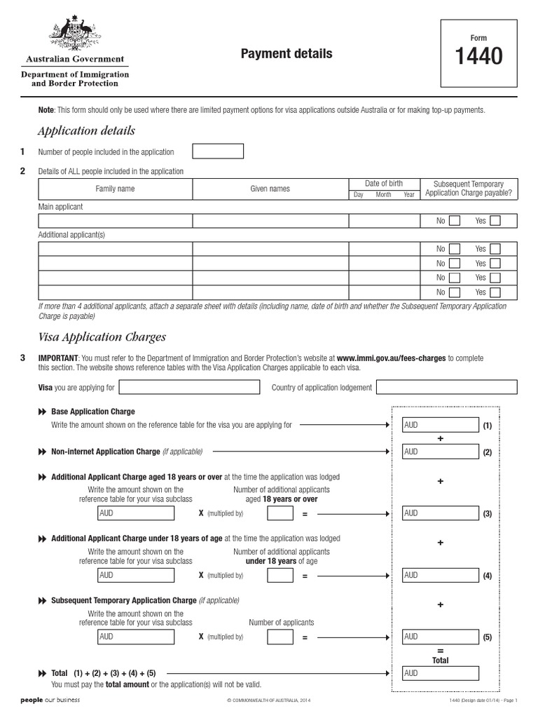 Payment Details Form 1440 | Credit Card | Payments