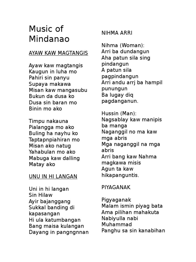 Music of Mindanao | PDF