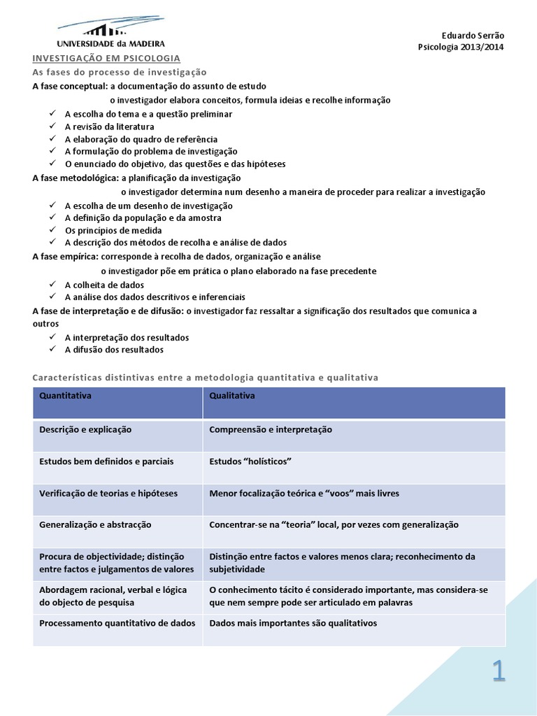 Resumo MIP PDF | PDF | Experimento | Psicologia
