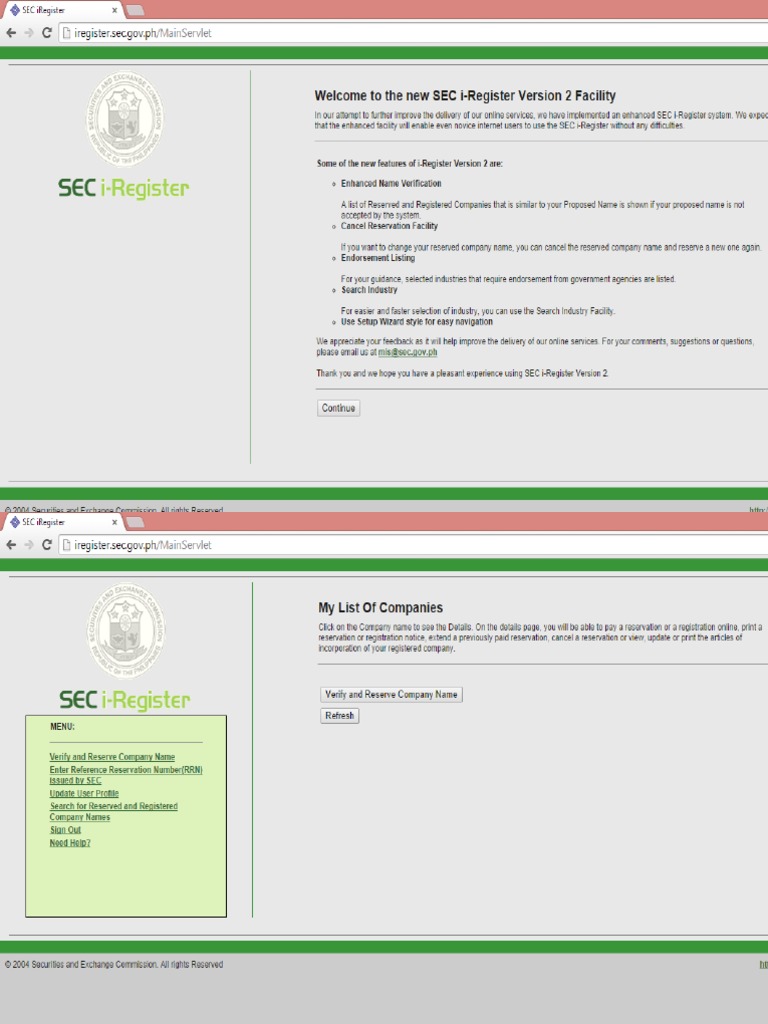 Name Verification Slip - SEC Philippines | Business