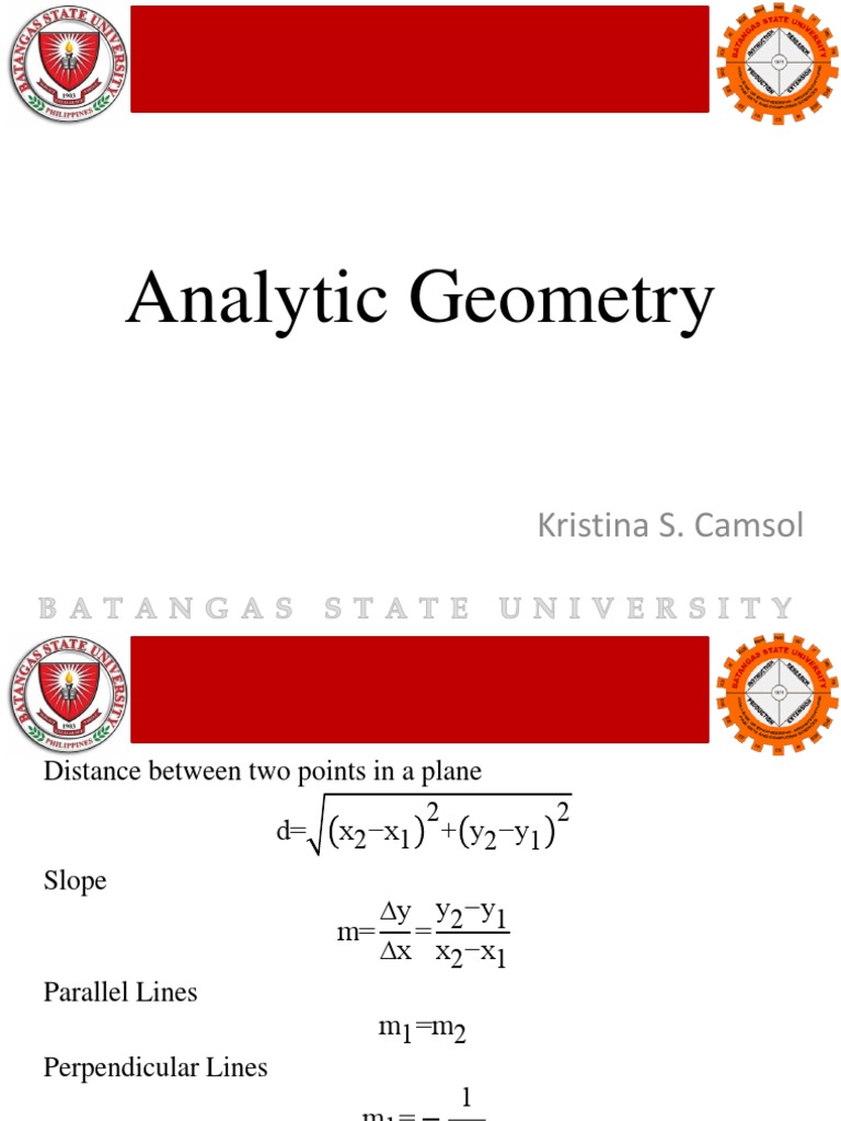Analytic Geometry & Calculus | PDF | Ellipse | Differential Geometry