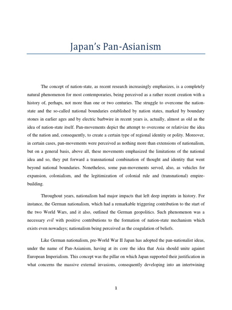 Pan Asianism | Download Free PDF | Empire Of Japan | Nationalism