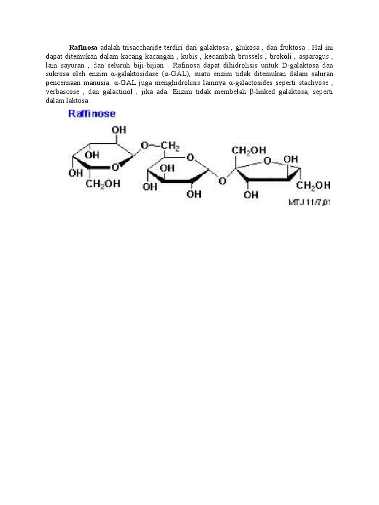 Rafinosa: Struktur dan Sumbernya | PDF