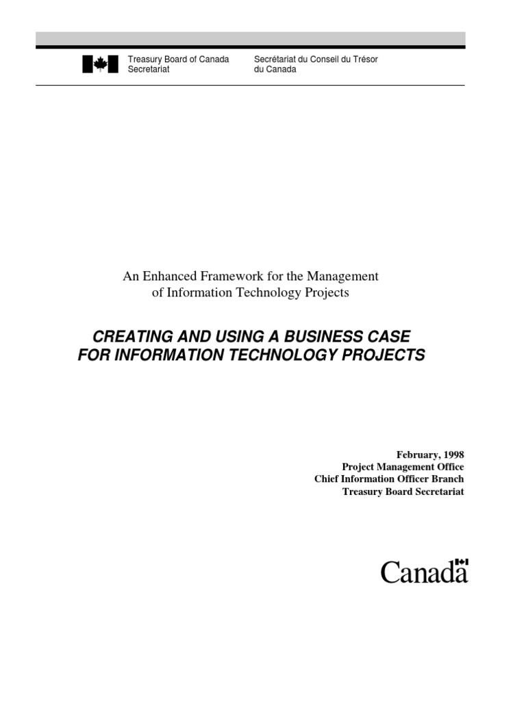 Business Case Guide for IT Projects | PDF | Risk | Cost–Benefit Analysis