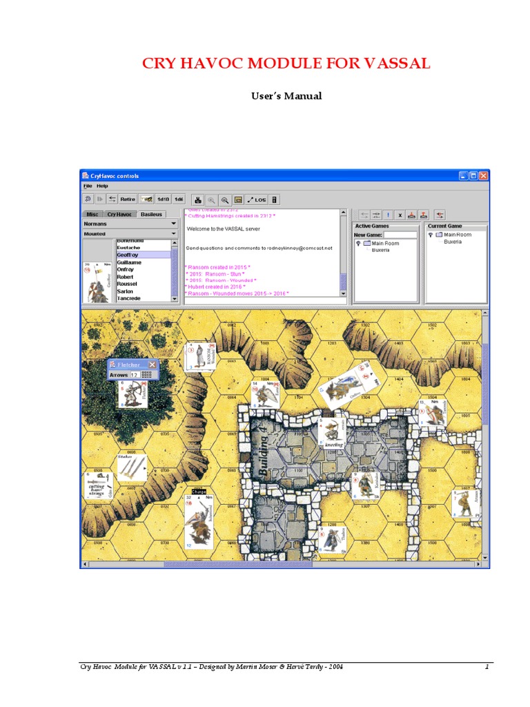 Cry Havoc Module - User's Manual - V 1.1 PDF | PDF | Menu (Computing) | Button (Computing)
