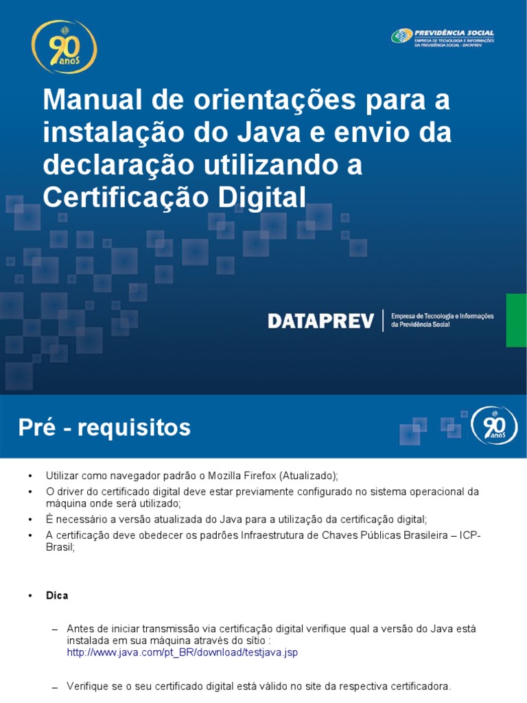 Manual Instalação Java e Certificado Digital PDF | PDF | Áreas de ...