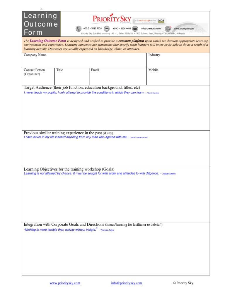 Well Formed Outcome | Needs Assessment | Motivation