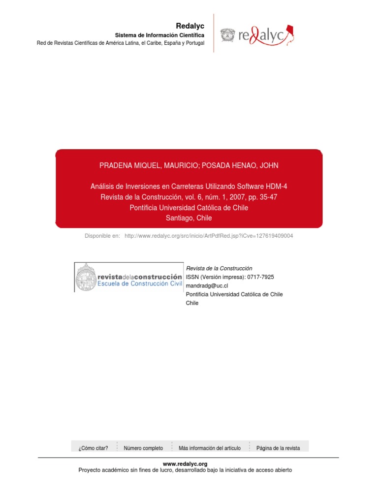 Modelo HDM4 PDF | PDF | Proceso de desarrollo de software | La carretera