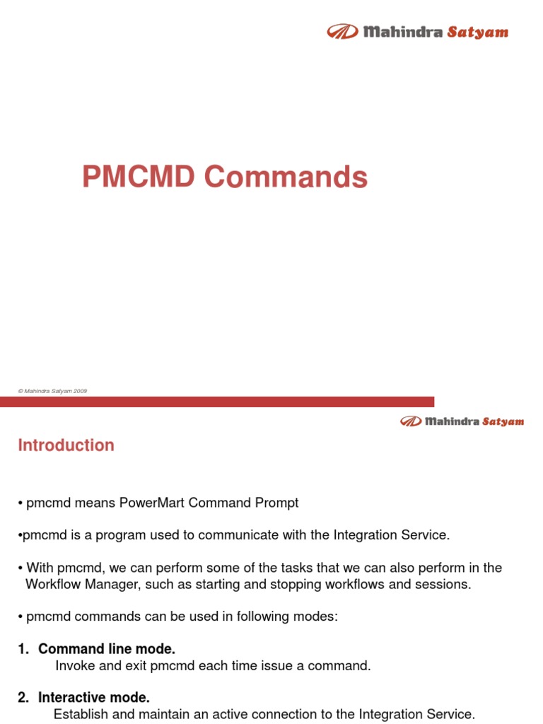 PMCMD 1 | PDF | Command Line Interface | Parameter (Computer Programming)