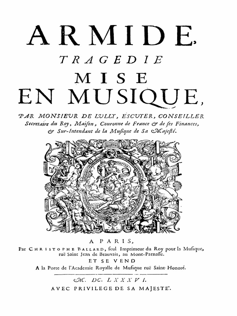 Armide (Opera Score) - Lully | PDF
